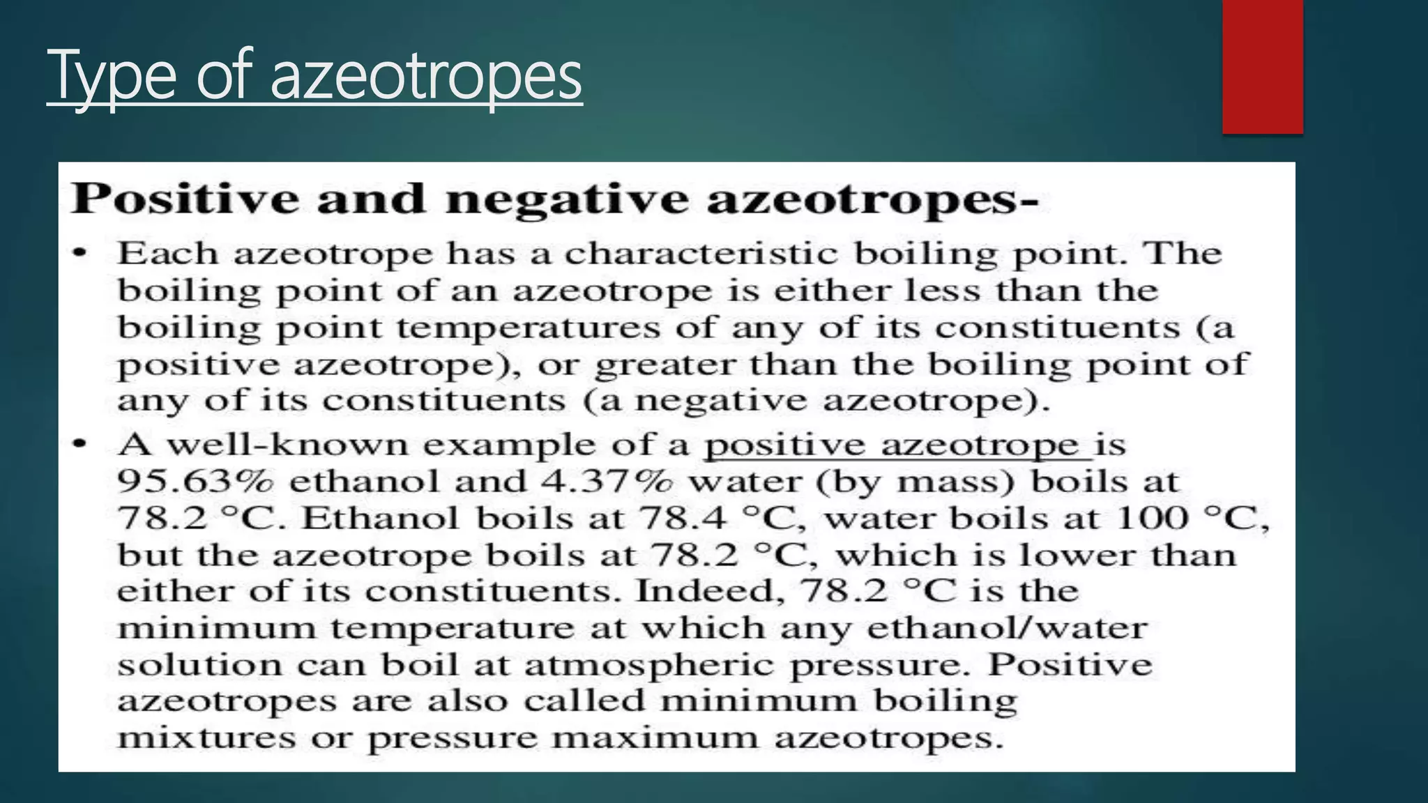 Distillation and azeotropic mixture | PPTX