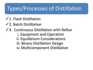 Distillation and its types | PPTX