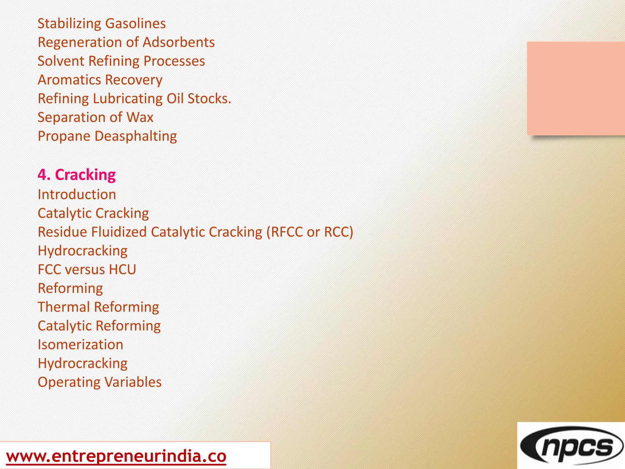 Petroleum Products: Refining and Distillation (Lubricants, Waxes and ...