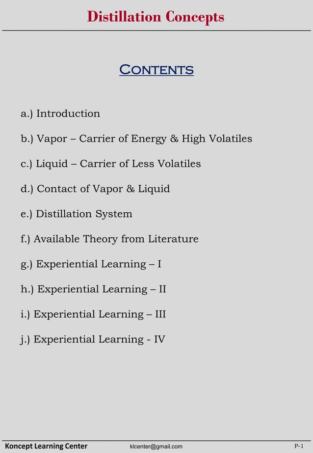Distillation Concepts | PDF