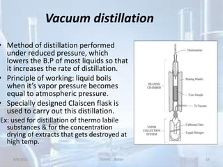 Distillation & evaporation | PPTX