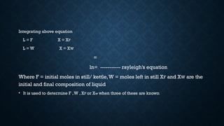 Introduction of Distillation as Mass Transfer Operation Part 01 | PPTX