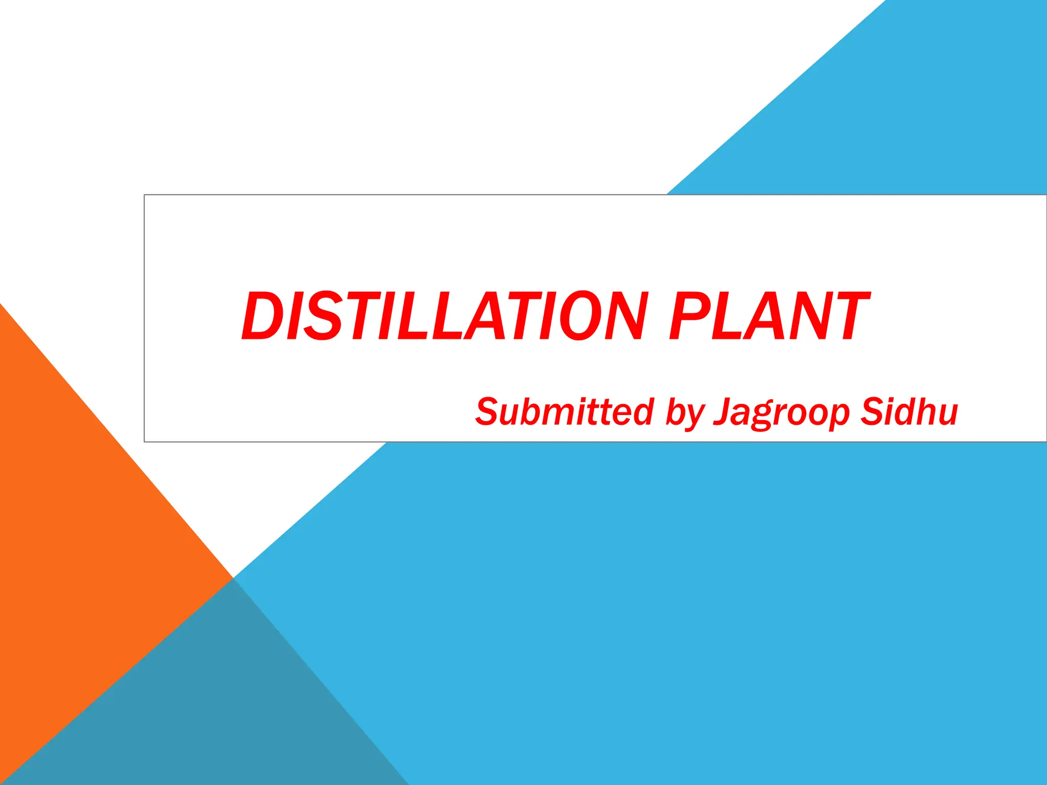 Distillation plant (Biochemistry) pdf... | PDF