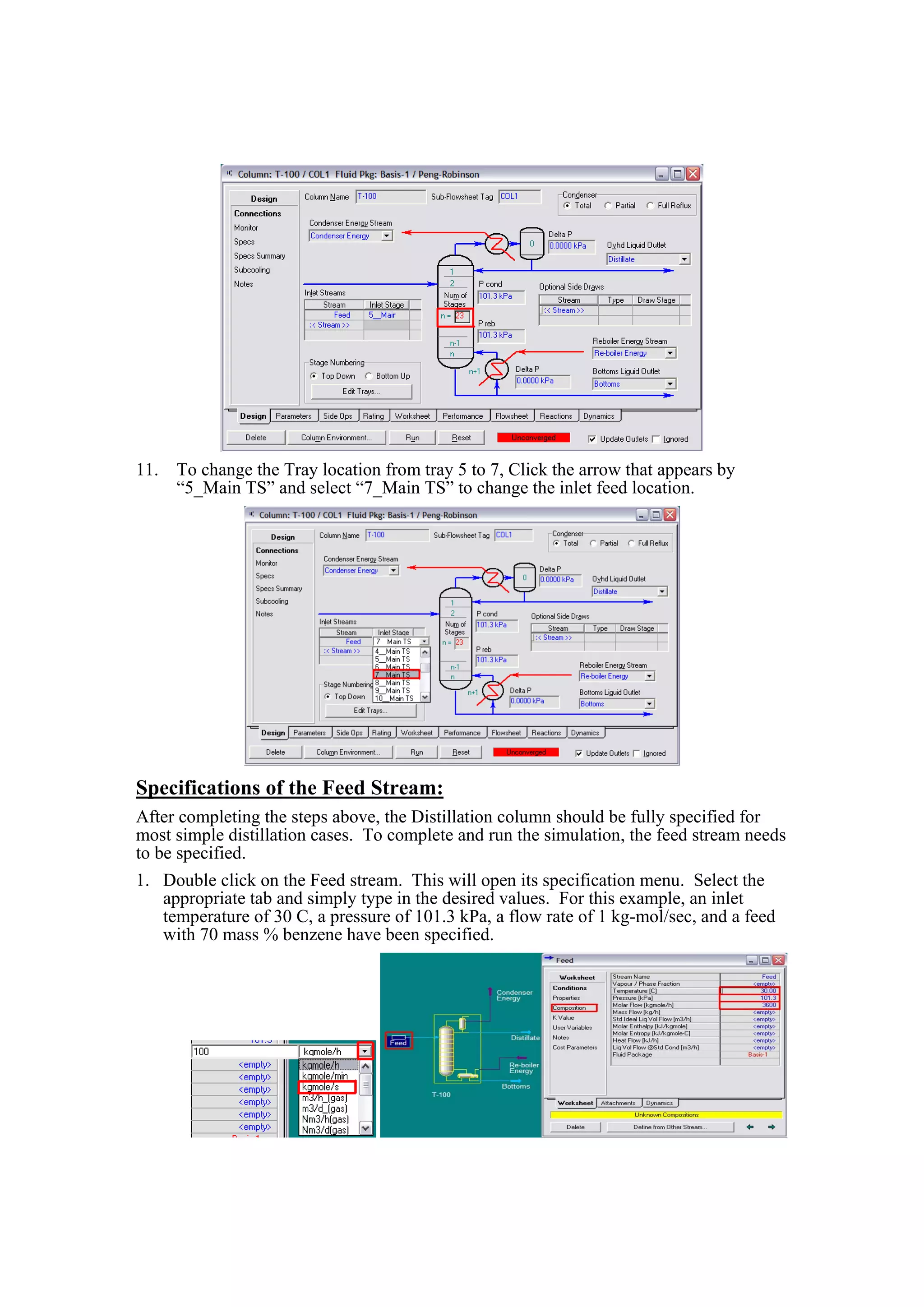 Distillation tutorial in hysys | PDF