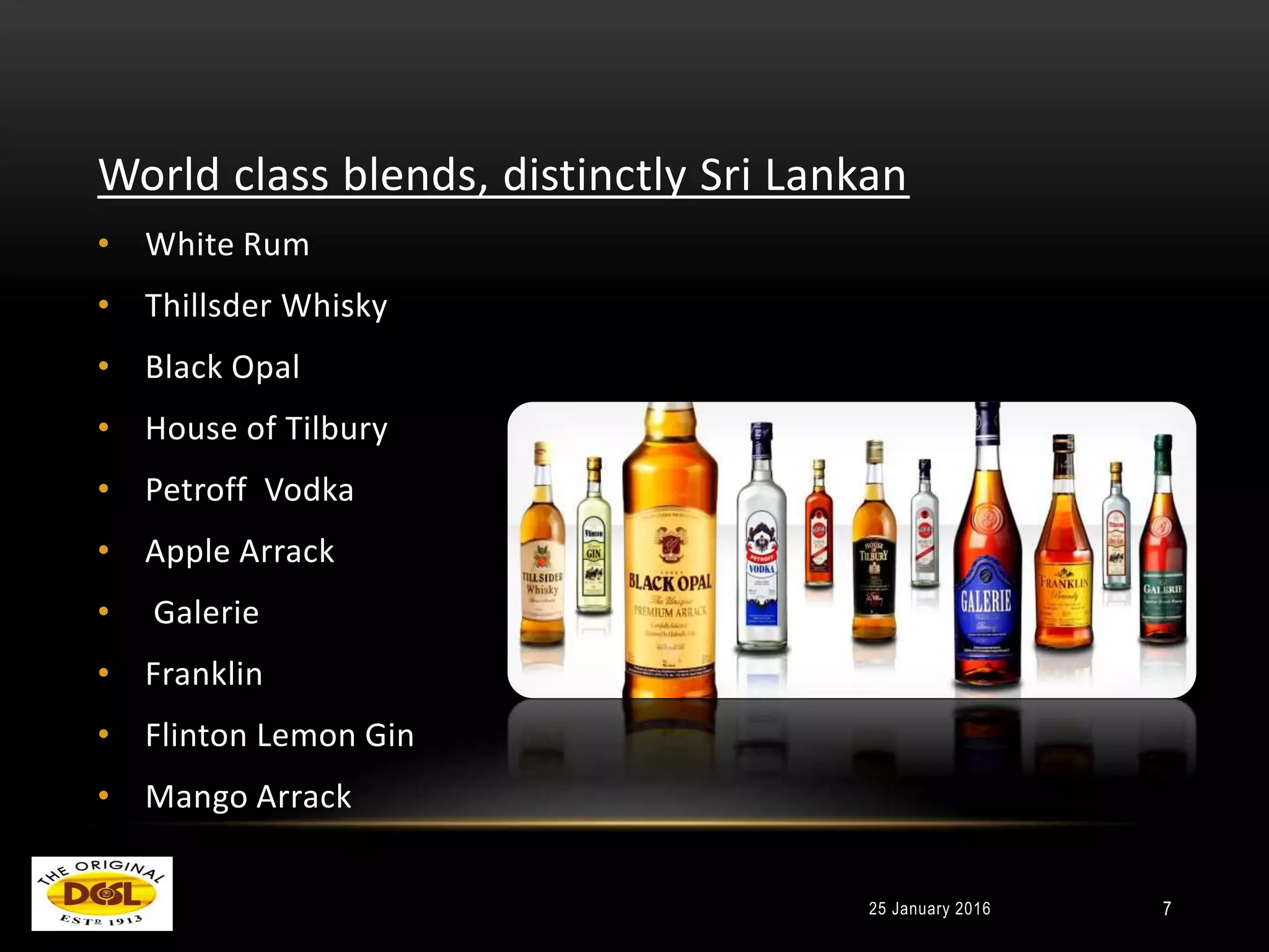 Distilleries company of Sri Lanka (DCSL) | PPTX