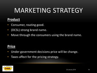 Distilleries company of Sri Lanka (DCSL) | PPTX