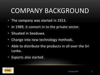 Distilleries company of Sri Lanka (DCSL) | PPTX