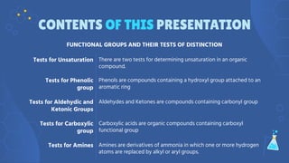 Distinction test for functional groups | PDF