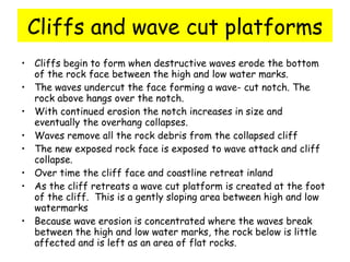 Distinctive Coastal Erosional Landforms | PPT | Geology | Science
