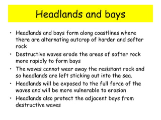 Distinctive Coastal Erosional Landforms | PPT | Geology | Science