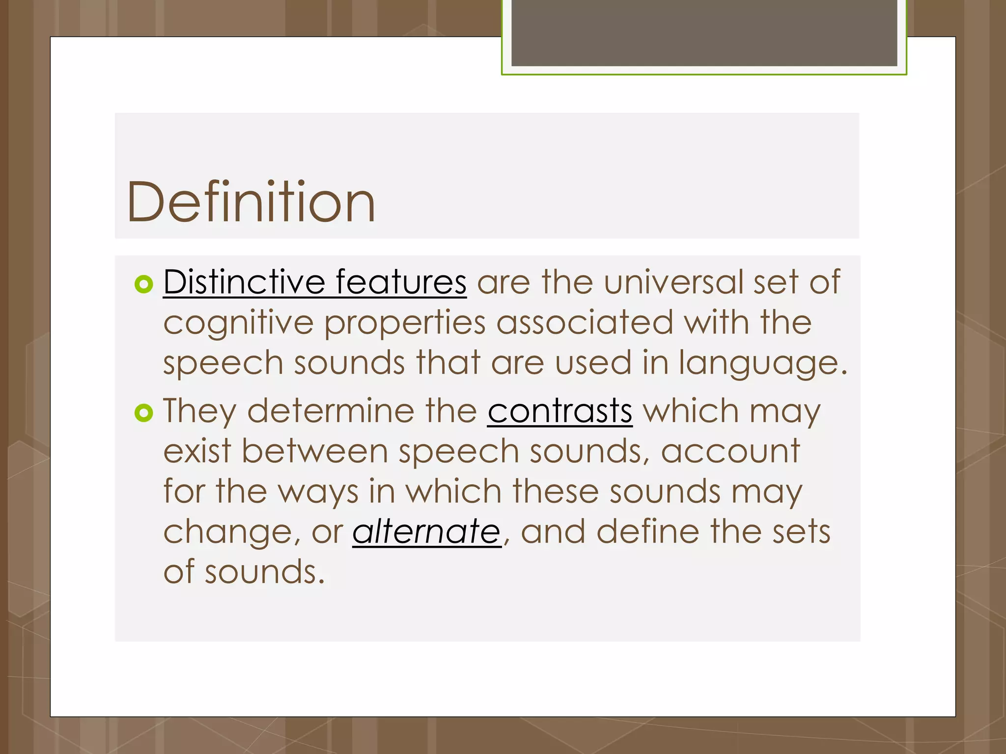 Distinctive features | PPTX