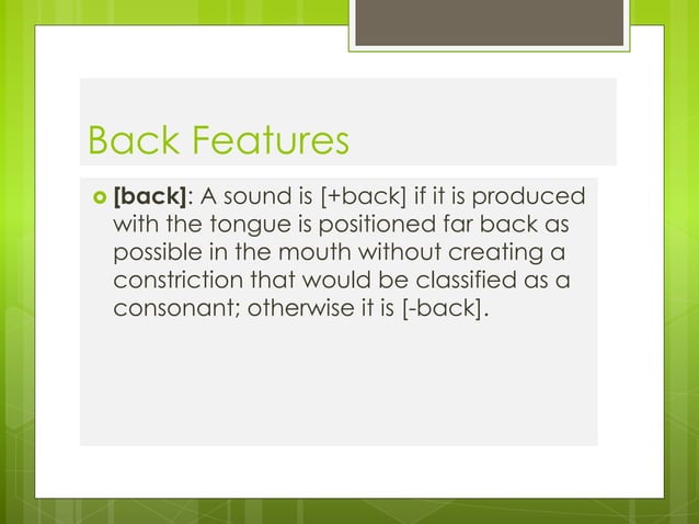 Distinctive features | PPTX