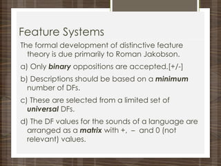 Distinctive features | PPTX