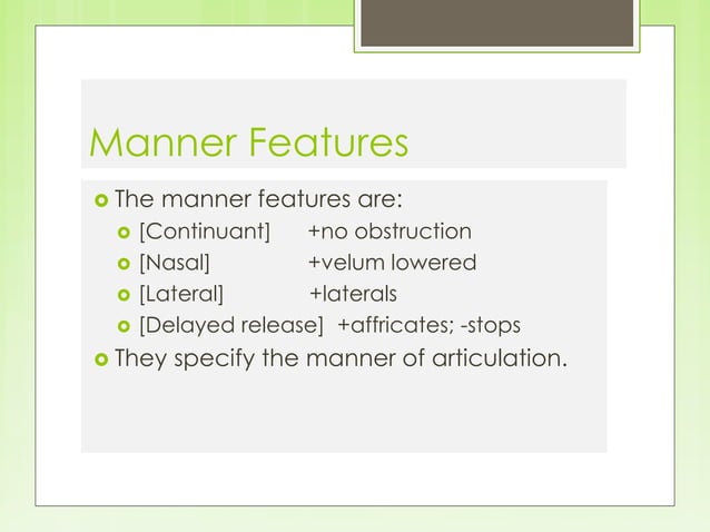 Distinctive features | PPTX