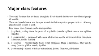 Distinctive features of language. Phonological theory | PPT