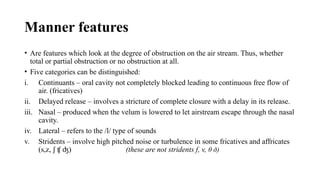 Distinctive features of language. Phonological theory | PPT