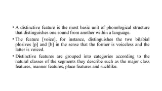 Distinctive features of language. Phonological theory | PPT