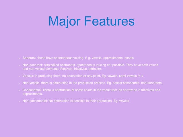 Distinctive features of english phonemes | PPTX | Ear, Nose and Throat ...