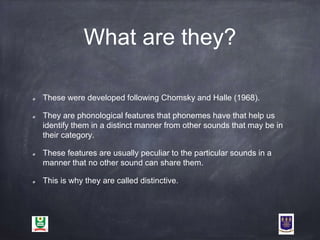 Distinctive features of english phonemes | PPTX