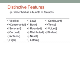 Distinctive feature ( yahya choy ) | PPTX