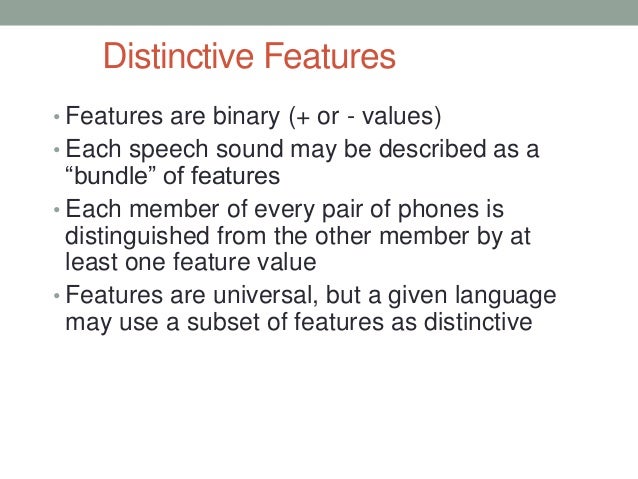 Distinctive feature ( yahya choy )