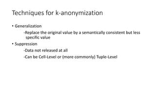Distinct l diversity anonymization of set valued data | PPTX