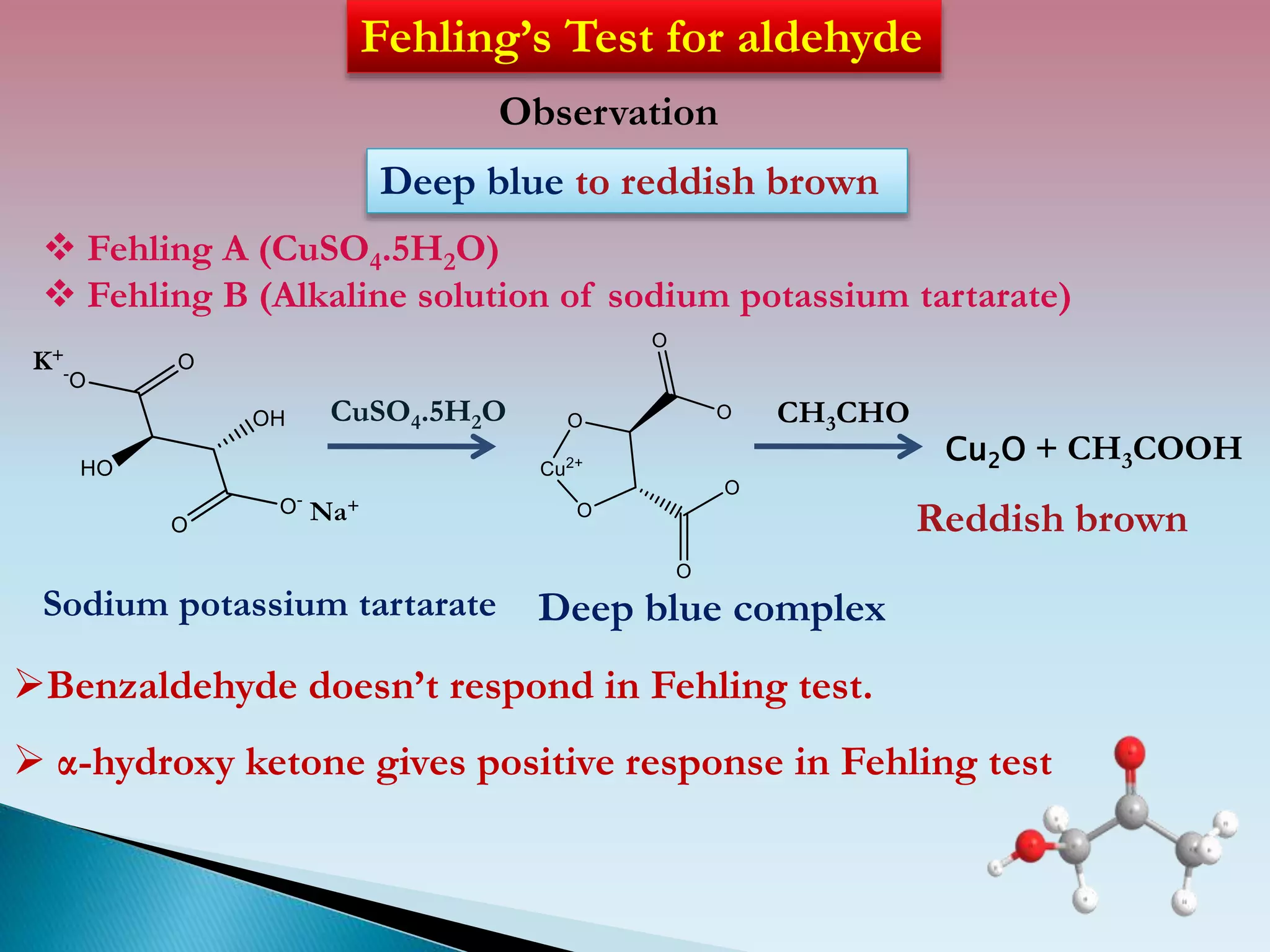 Distingish test for aldehyde and ketone | PPTX