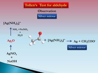 Distingish test for aldehyde and ketone | PPTX