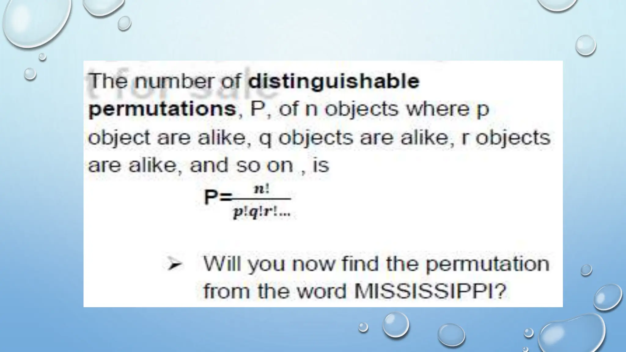 Distinguishable Permutation And Circular Permutation Pptx