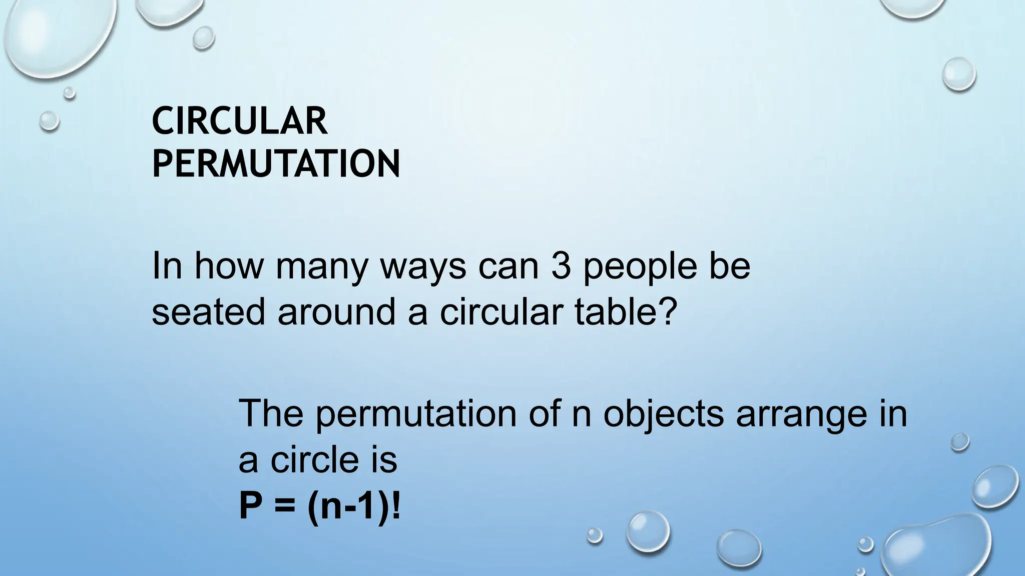 Distinguishable Permutation And Circular Permutation Pptx