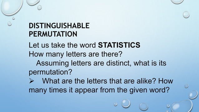 Distinguishable Permutation And Circular Permutation Pptx