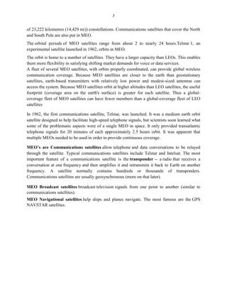 Distinguish among leo, meo, heo & gis systems . what type of satellites ...