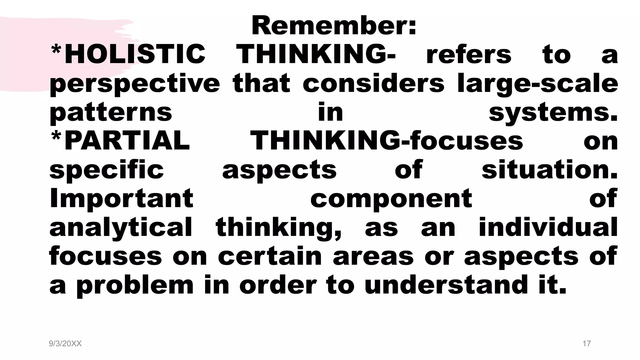 distinguished holistic from a partial point of view lesson 1.pptx