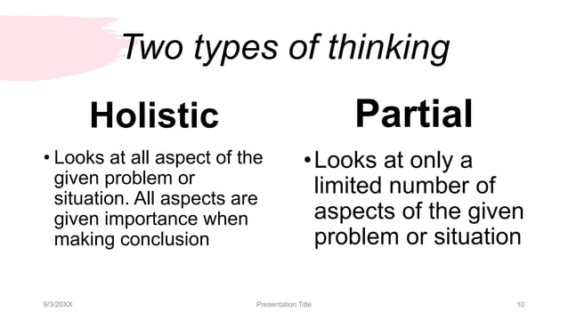 distinguished holistic from a partial point of view lesson 1.pptx