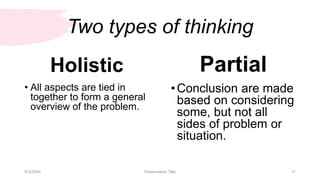 distinguished holistic from a partial point of view lesson 1.pptx