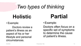 distinguished holistic from a partial point of view lesson 1.pptx