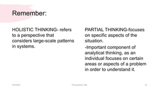 distinguished holistic from a partial point of view lesson 1.pptx