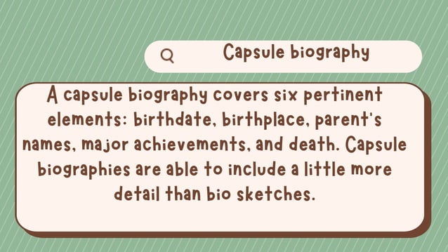 DISTINGUISHING CAPSULE BIOGRAPHY FROM BIOGRAPHICAL SKETCH [Autosaved ...
