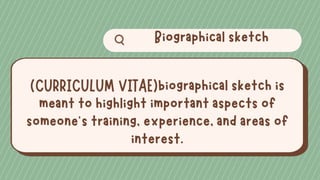 DISTINGUISHING CAPSULE BIOGRAPHY FROM BIOGRAPHICAL SKETCH [Autosaved ...