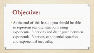 Distinguishing Exponential Functions, Equations, and Inequalities.pptx