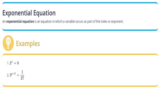 Distinguishing Exponential Functions, Equations, and Inequalities.pptx | Physics | Science