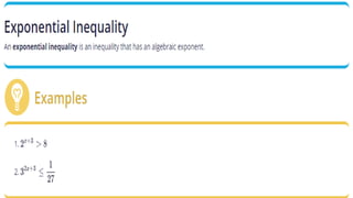 Distinguishing Exponential Functions, Equations, and Inequalities.pptx
