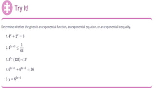 Distinguishing Exponential Functions, Equations, and Inequalities.pptx
