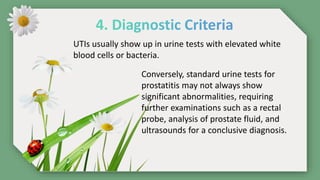 Distinguishing Prostatitis from Urinary Tract Infections | PPTX