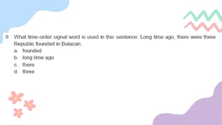 Distinguishing Text-type According to Purpose and Features Time-Order.pptx