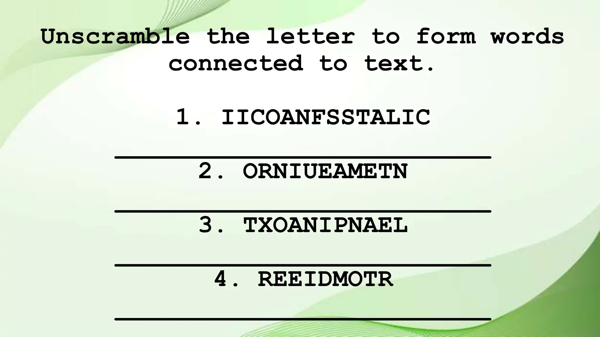 Distinguishing Text- Types According to Purpose Day 1.pptx
