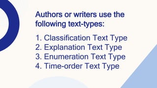 English 5 - Distinguishing TExt Types.pptx | Geology | Science