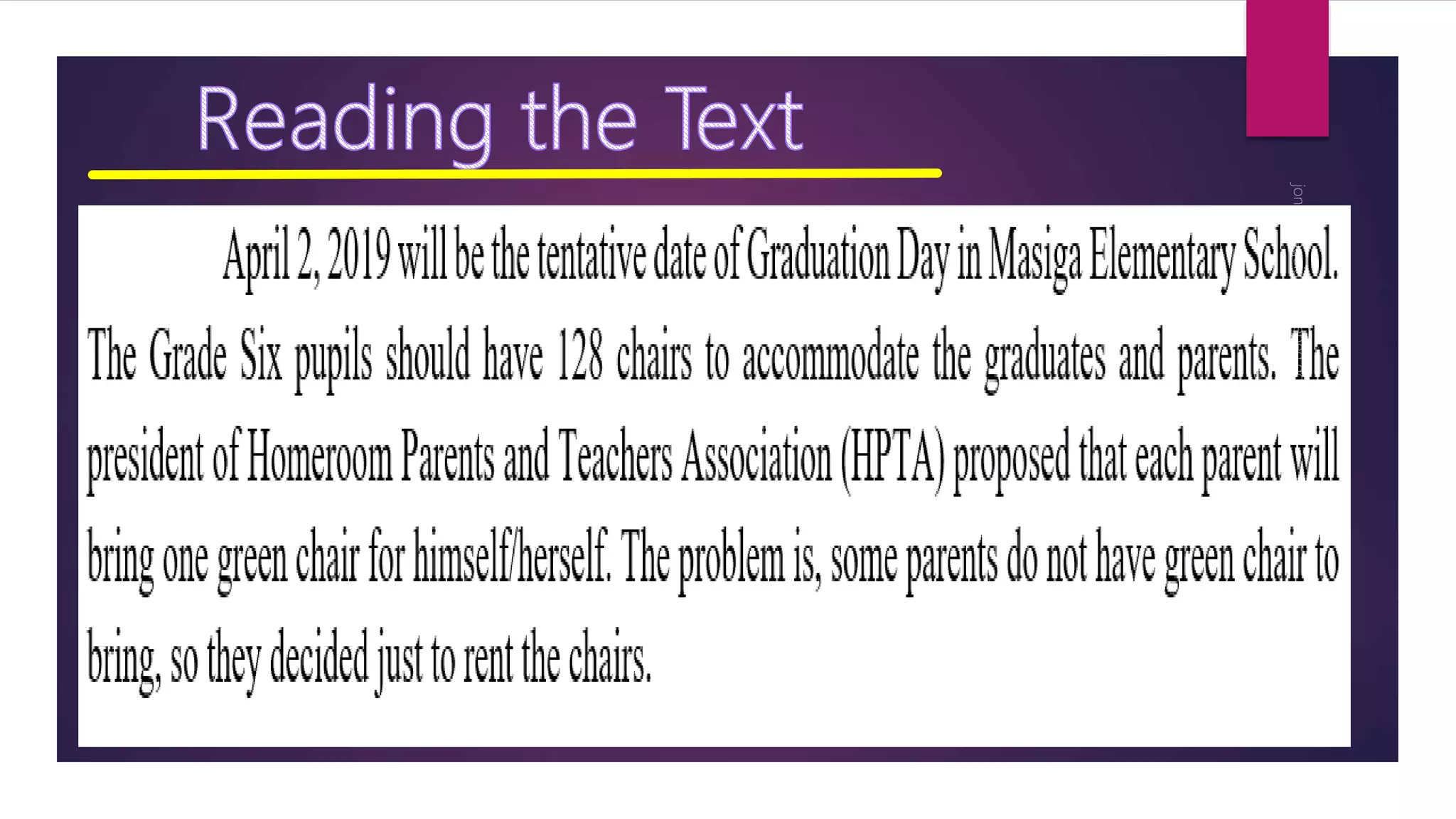 Distinguish text types according to purpose and language features | PPTX