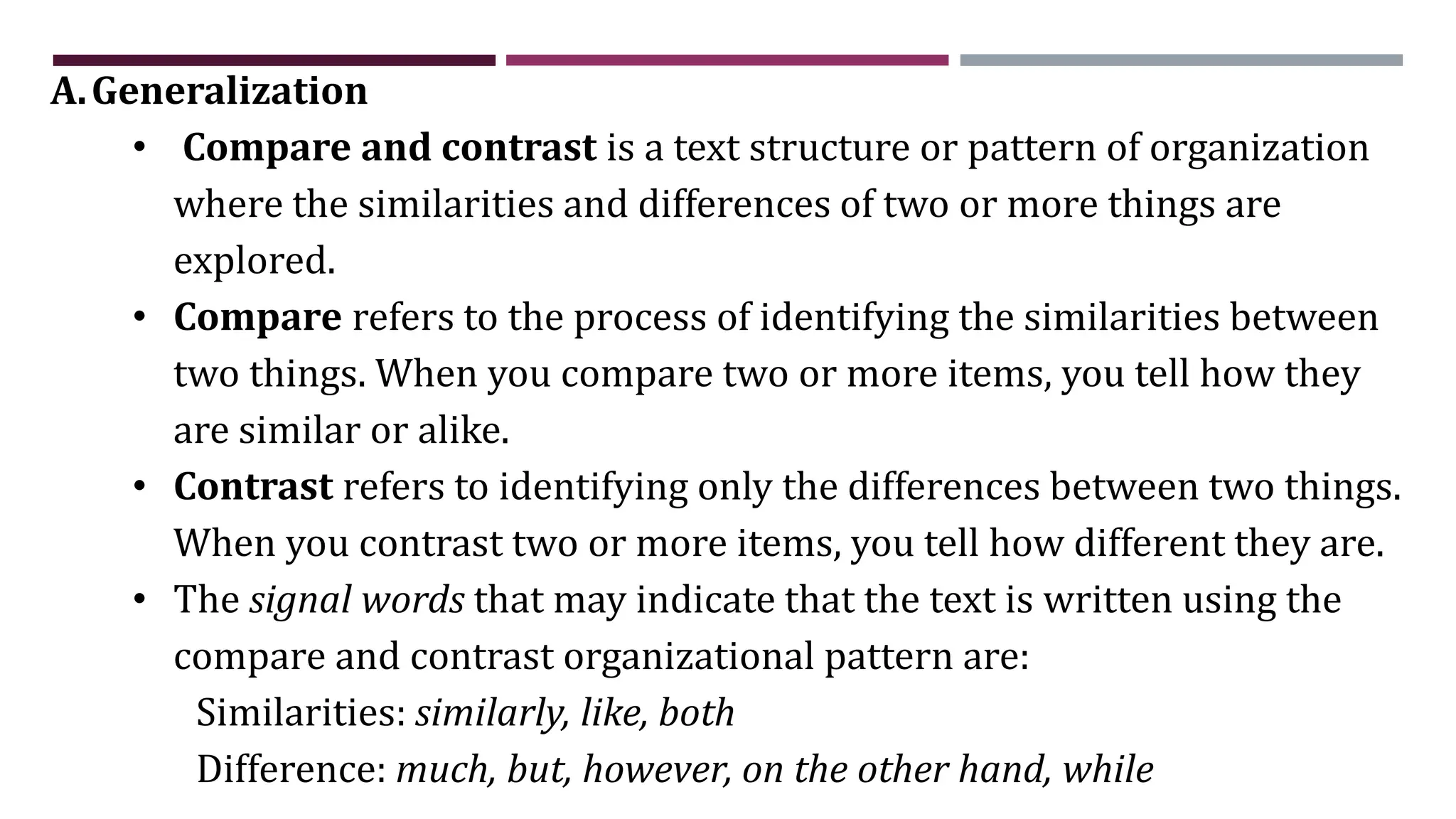 Distinguish text-types according to purpose and language features ...