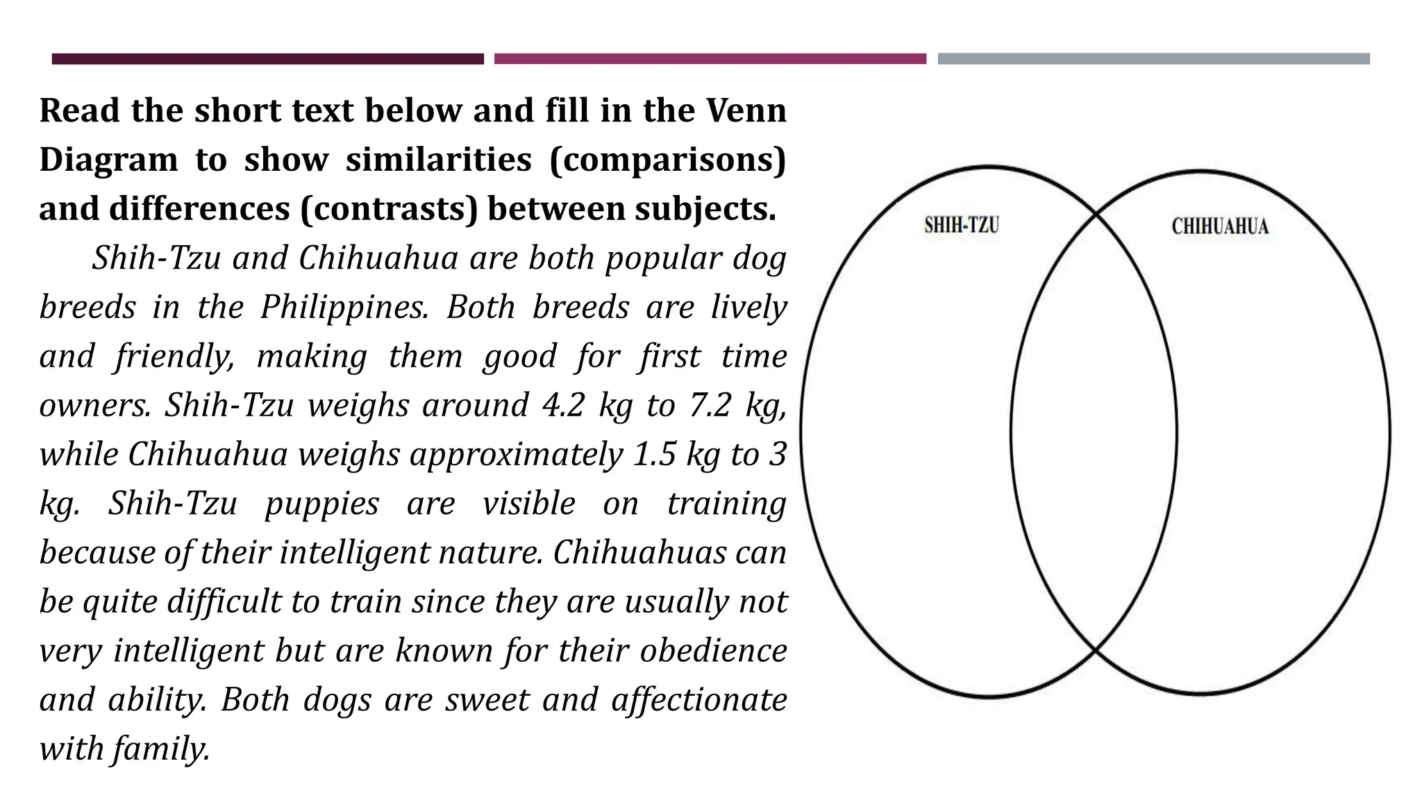 Distinguish text-types according to purpose and language features ...